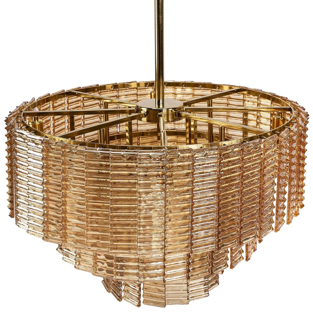 Toolight Závěsné osvětlení Crystal Modern D16 APP1677-8CP hnědé
