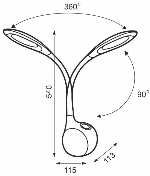 LED RGB Stmívatelná dotyková stolní lampa EMILY LED/7W/230V