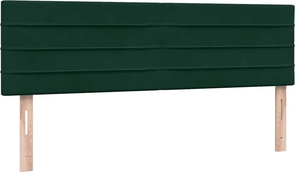 Box spring postel s matrací tmavě zelená 160x220 cm samet 3318246