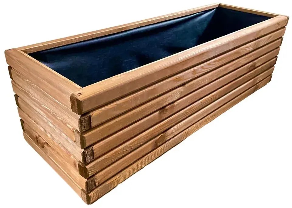 Dřevěný zahradní květináč AKSAMIT teak  1180x400x400