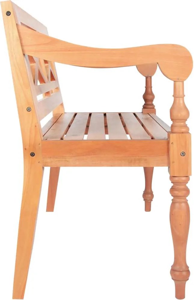 Lavice Batavia 98 cm masivní mahagon světle hnědá 246967