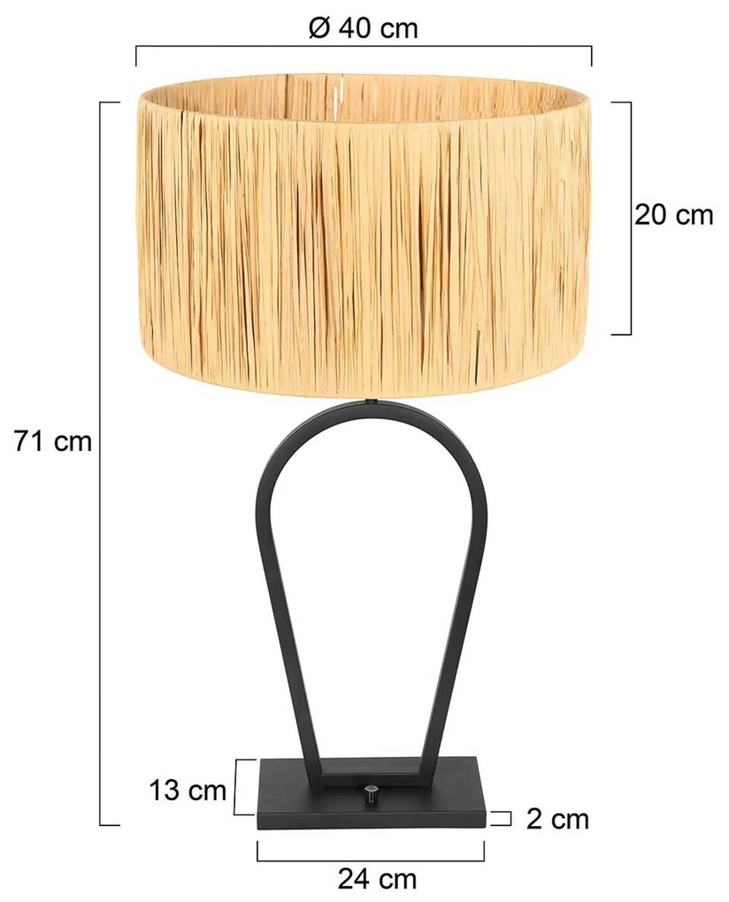 Stolní lampa Stang 3752ZW, přírodní proutí