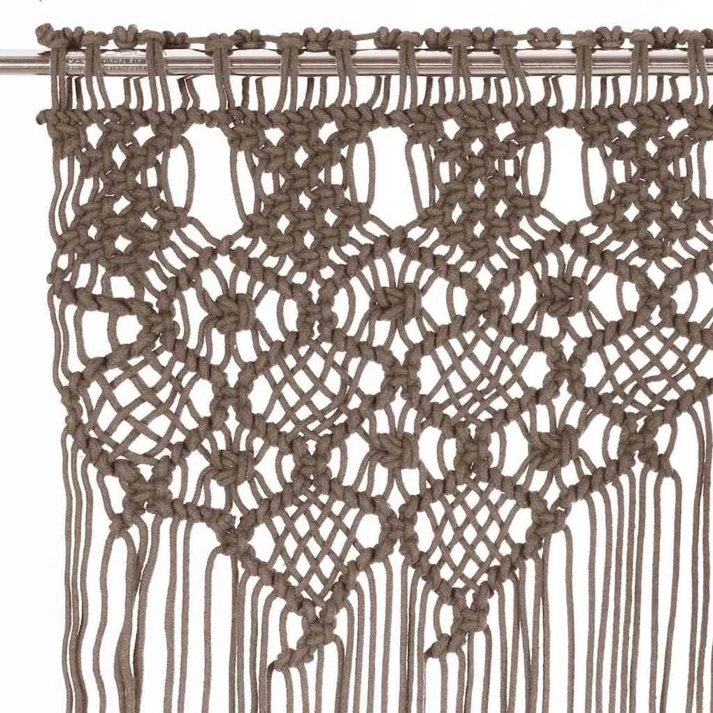 Macramé závěs taupe 140 x 240 cm bavlna 323983