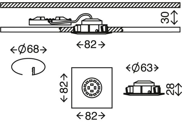 Briloner 7210-032 -SADA 3x LED Podhledové svítidlo ATTACH LED/5W/230V IP23 chrom