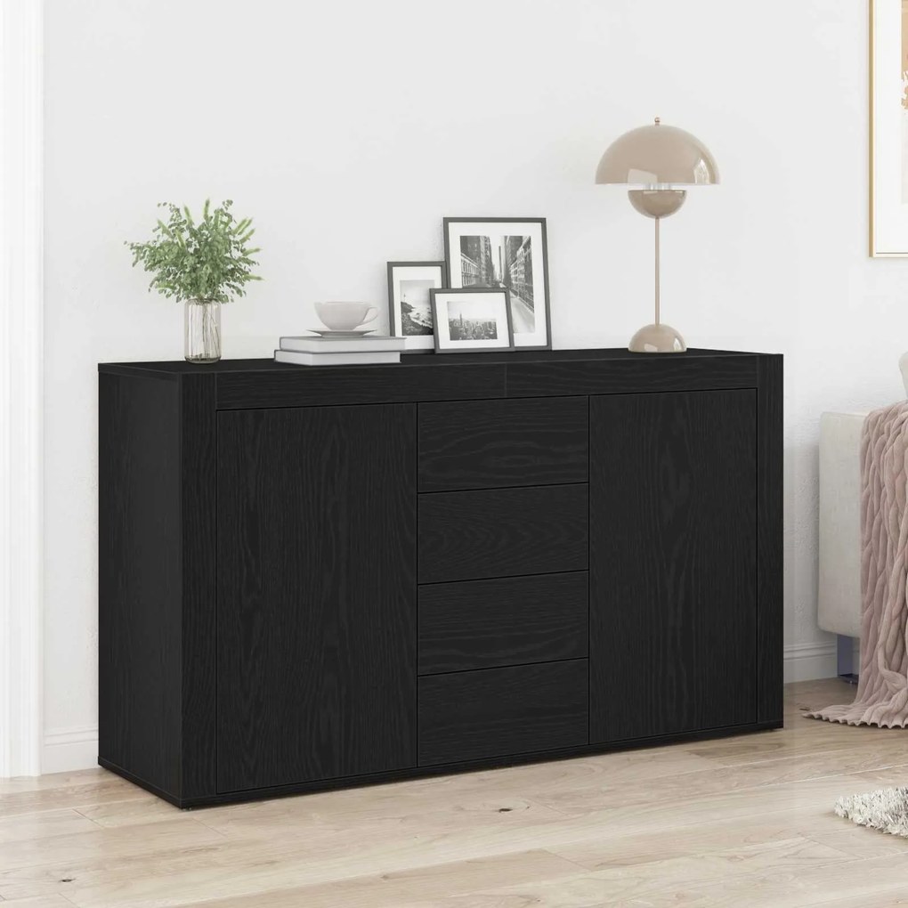 Servírovací skříň Černý dub 120 x 36 x 69 cm Kompozitní dřevo 3333865