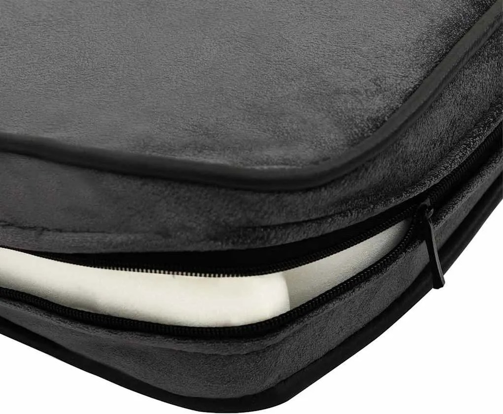 Pohovka pro psy tmavě šedá 81 x 43 x 31 cm plyš a umělá kůže 171044