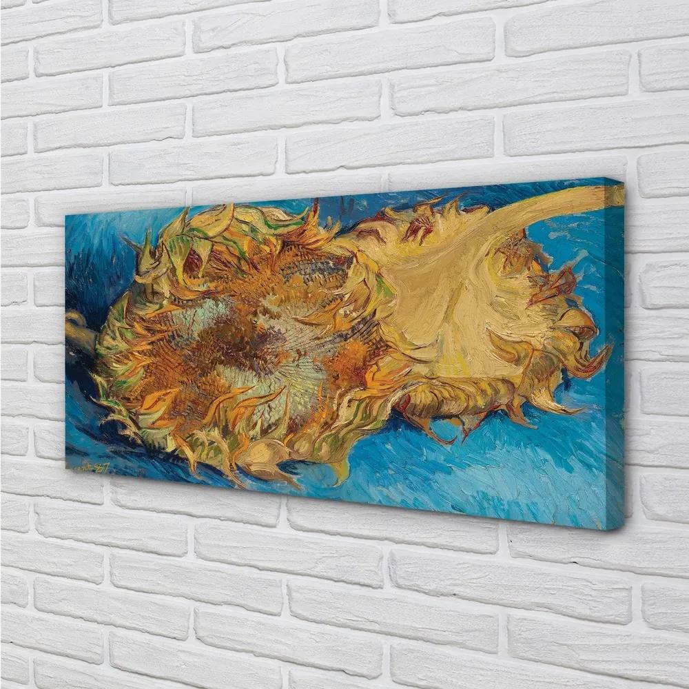 Obrazy na plátně Umění květiny slunečnice 125x50 cm
