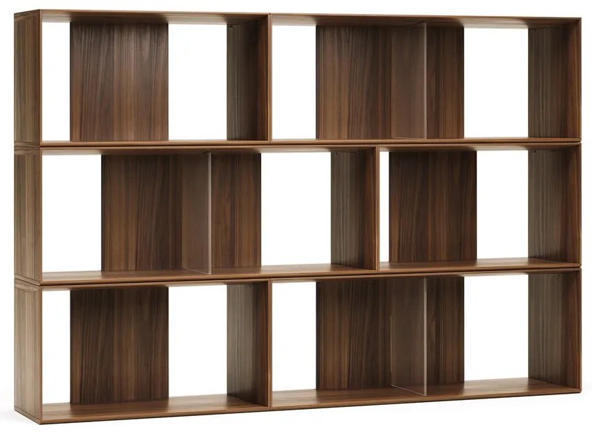 Modulární policový systém v dekoru ořechu v přírodní barvě 6 ks 168x114 cm Litto – Kave Home