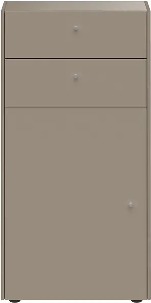 Komoda Germania 2415 MONTEO 55 cm, tvrzené sklo, šedá