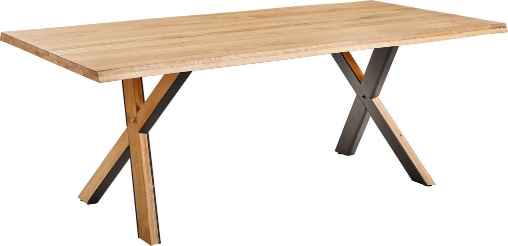 XXXLutz JÍDELNÍ STŮL, divoký dub, černá, barvy dubu, 200/100/76 cm Linea Natura - Jídelní stoly - 002748011201