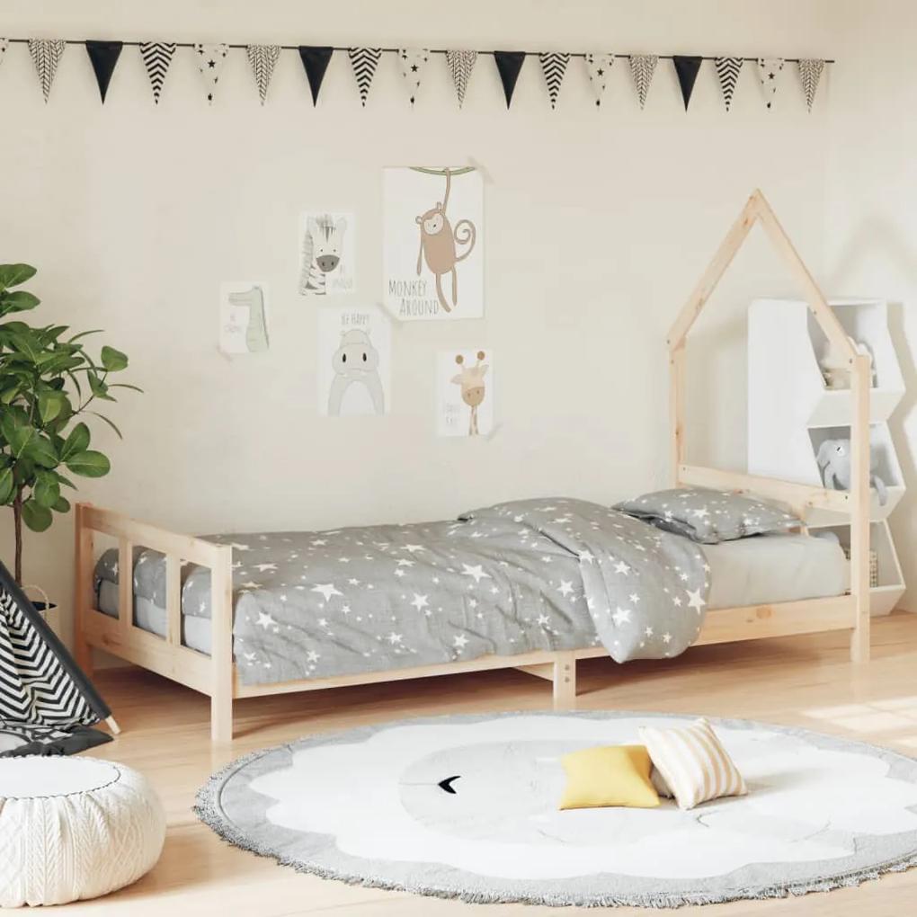 Dětská postel 90 x 190 cm masivní borové dřevo - Default Title
