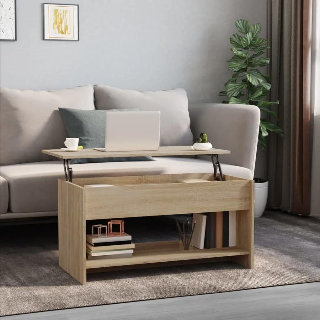 vidaXL Konferenční stolek 102 x 50 x 52,5 cm kompozitní dřevo [809647] Barva: Černá