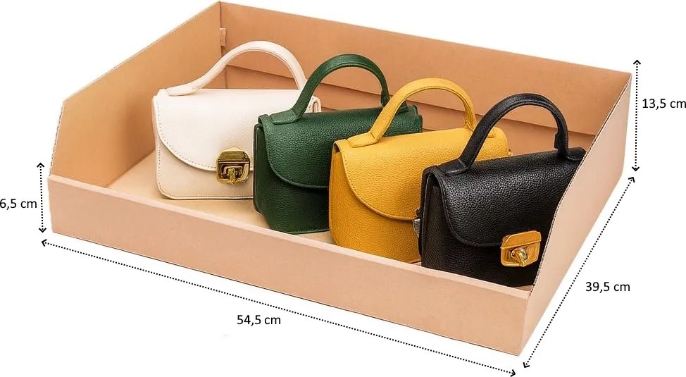 KARTON PAK Úložné boxy na oblečení, organizéry do skříně EKO KARTON 55x40x13 - zkosený