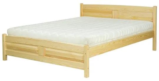 Dřevěná postel LK104, 160x200, borovice (Barva dřeva: Ořech)