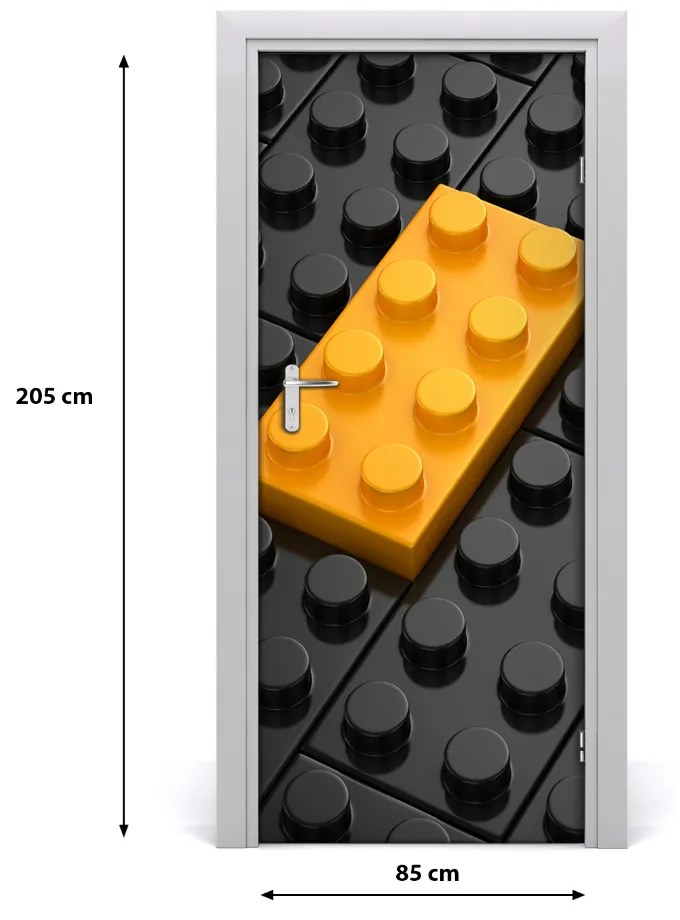 Samolepící fototapeta na dveře Kostky lego 85x205 cm