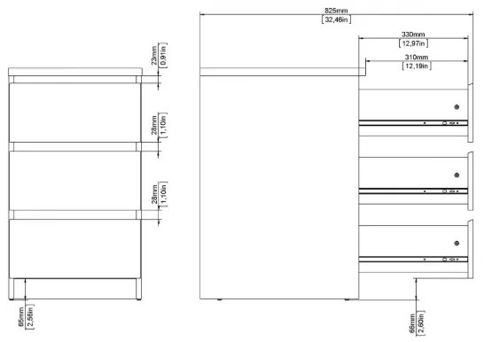 Komoda Simplicitous 237 bílá lesk