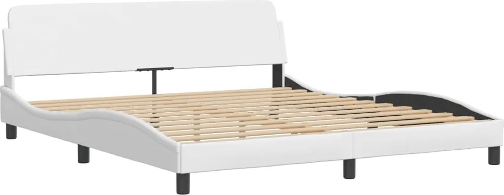 Rám postele s LED bez matrace Hvar bílý 180 x 200 cm 3213949