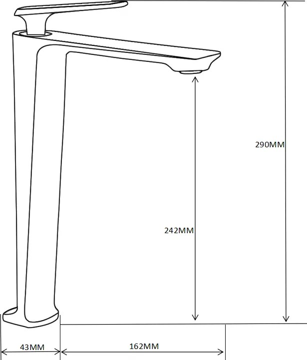 Mexen Ares Vysoká umyvadlová baterie, chromová, 744110-00