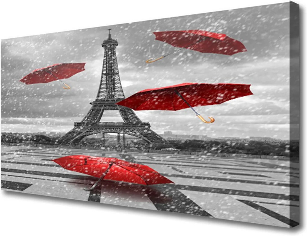 Obraz Canvas Eiffelova Věž Paříž Deštník