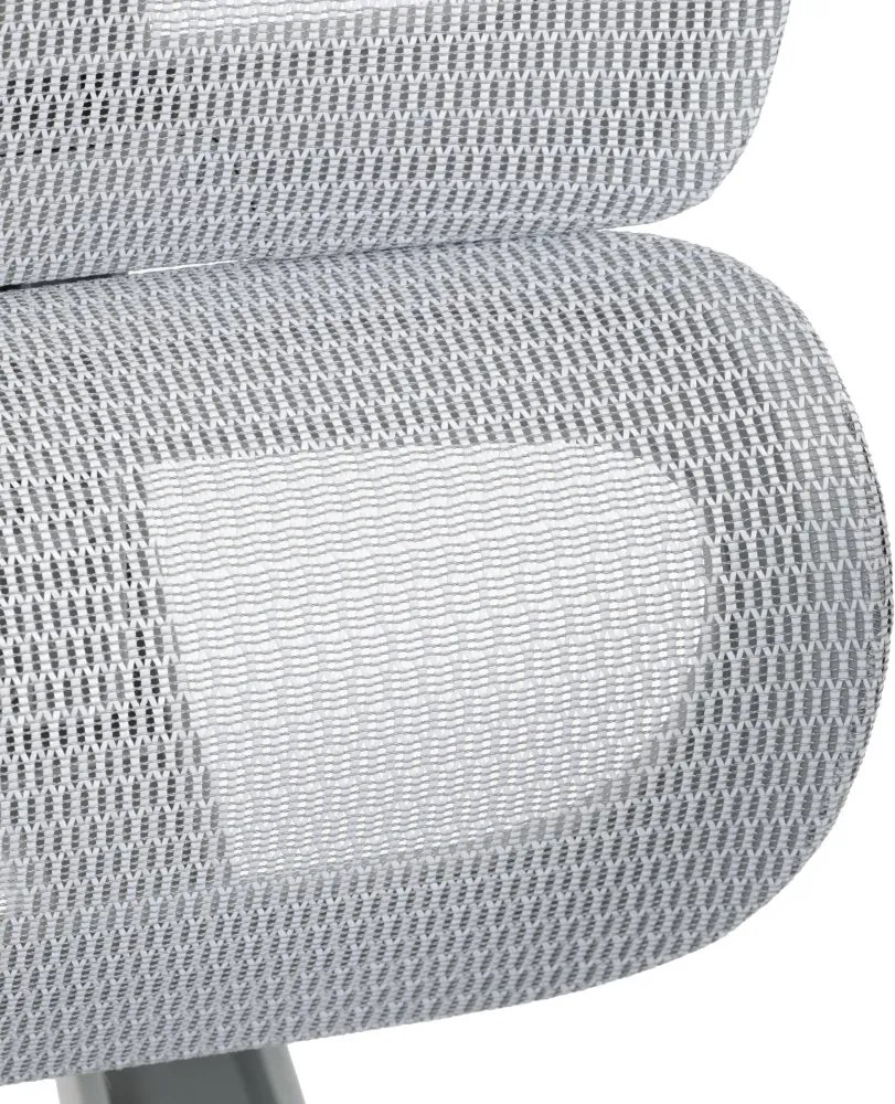 Kancelářská ergonomická židle PORTE — síťovina, šedá