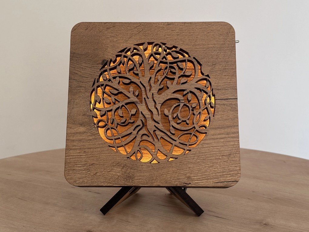 Li-Go "Strom života" lampa 19x19cm provedení povrchu: dub