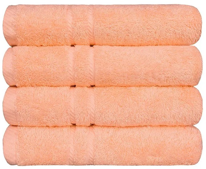 SCANquilt bavlněný ručník COTTONA meruňková osuška 70 x 140 cm
