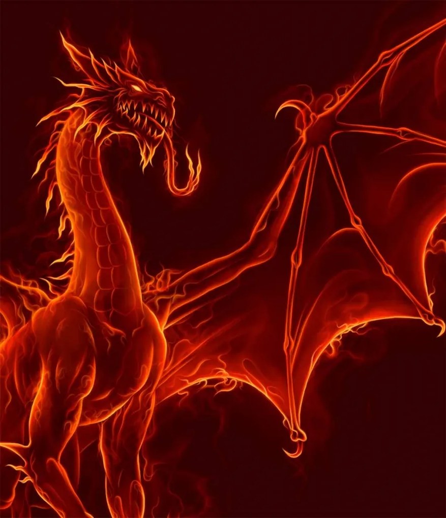 Malvis ® Obraz ohnivý drak Velikost (šířka x výška): 60x40 cm