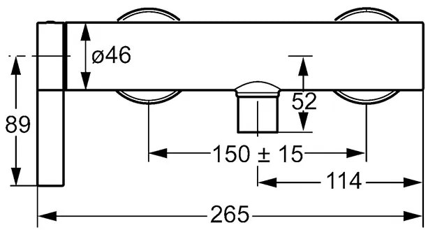 Hansa Sprchová nástěnná páková baterie HANSALOFT 57710173