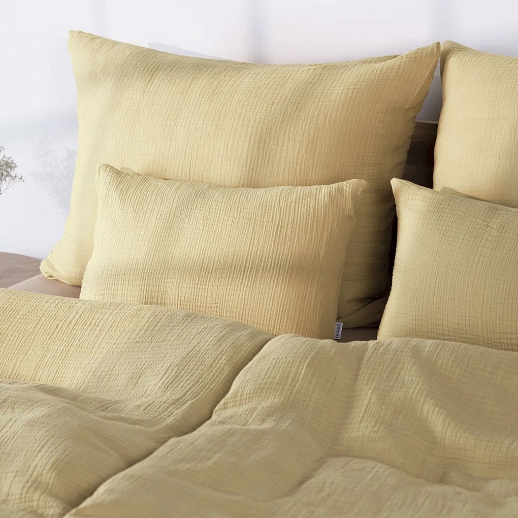 Celoroční mušelínové povlečení Sand - GOTS Velikost: atypický 240 x 200 + 2 x 70 x 90