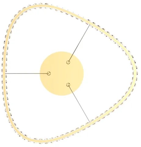 Zuma Line MD3169-1-3GT - LED Lustr na lanku ATHESA LED/25W/230V 2700-6000K + DO