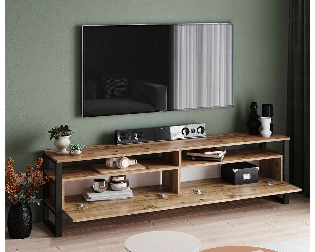 Designový TV stolek Edolie 180 cm borovice