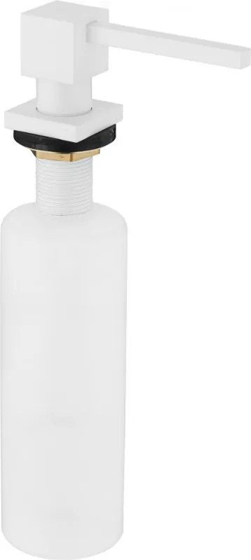 Mexen příslušenství, hranatý dávkovač saponátu do kuchyňského dřezu, bílá, 6605320-20