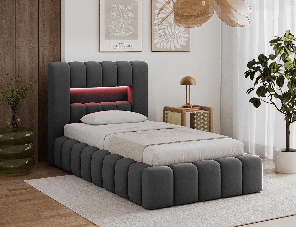 Postel Lamica 90x200 + Kovový rám/plynový výtah/kontejner