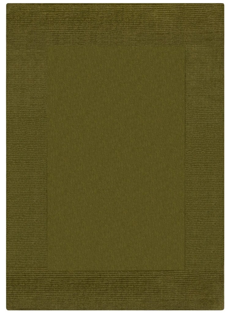 Flair Rugs koberce Kusový ručně tkaný koberec Tuscany Textured Wool Border Green - 200x290 cm