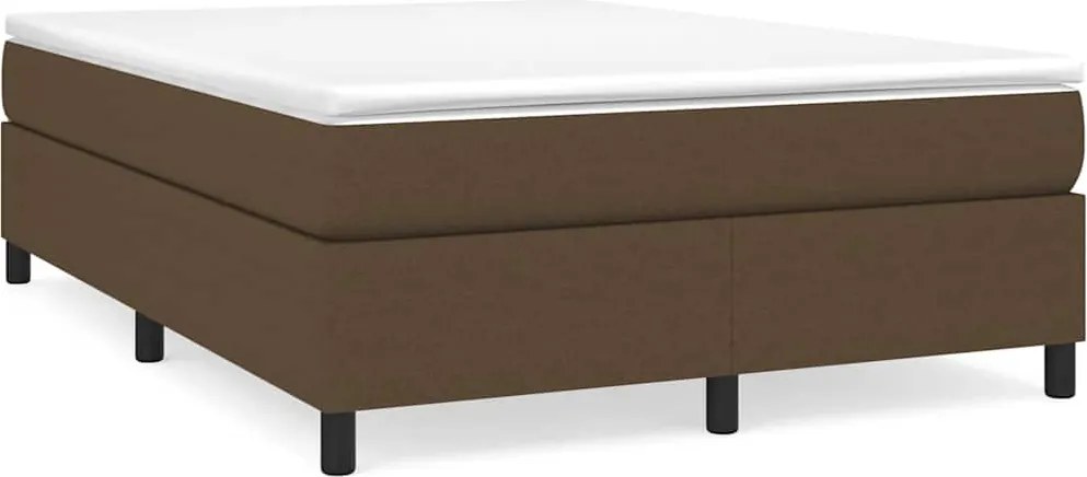 Rám postele s boxspringem tmavě hnědý 140 x 200 cm textil 3120865