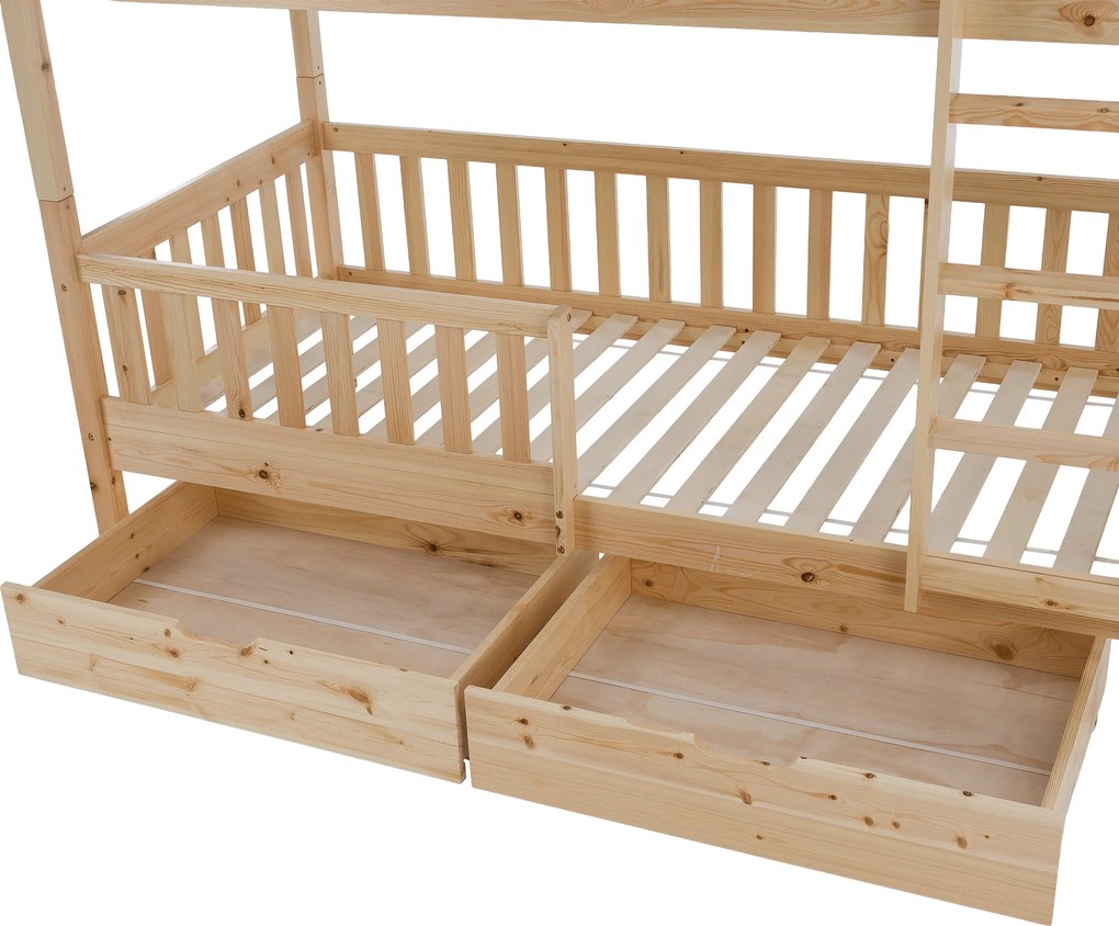 Montessori patrová postel, přírodní, VENITA TYP 2