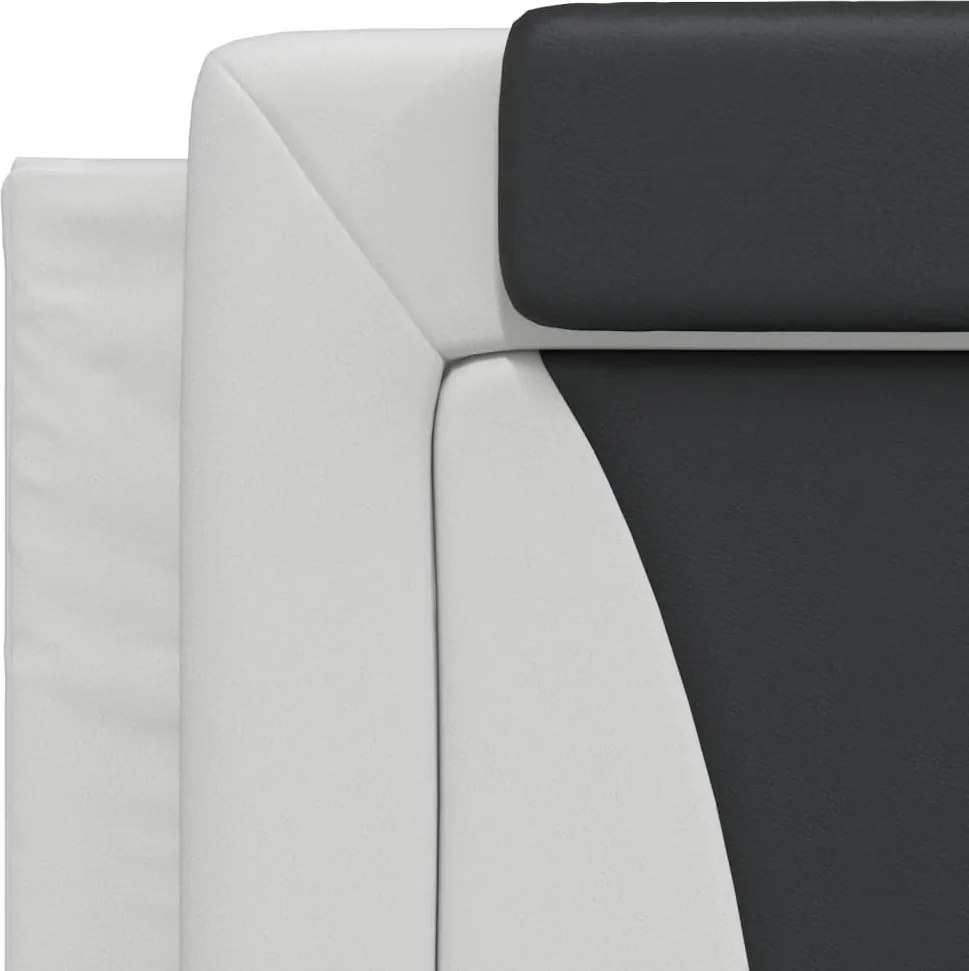 Postel Viana s matrací bílá a černá 180 x 200 cm umělá kůže 3208816