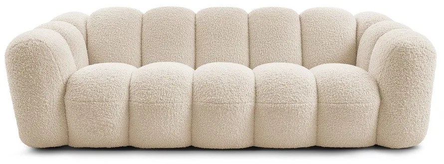 Béžová pohovka z textilie bouclé 232 cm Hippolyte – Bobochic Paris