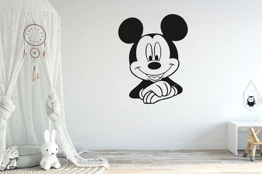 Lepy.cz Samolepka na zeď Mickey Mouse Velikost (šířka x výška): 35x45cm, Barevná varianta: Tmavě modrá
