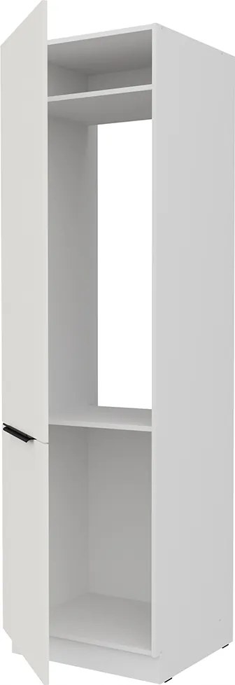 ARIA wh | vysoká skříňka 60 LO-210 2F na vestavnou lednici | 60 cm | ANTI FINGERPRINT povrch | bílá