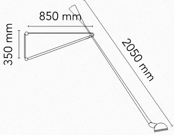 Designová nástěnná lampa Flos 265 M, 1xE27 Barva: Bílá