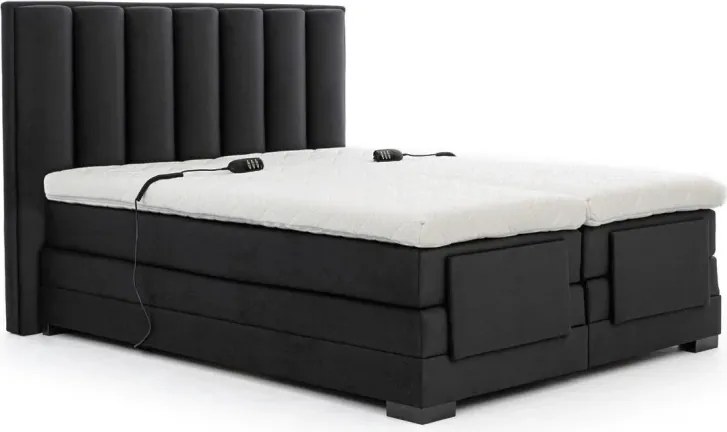 Kontinentální postel VENETA boxspring s elektrickým polohováním 200X180, hořčicová (nube 45)