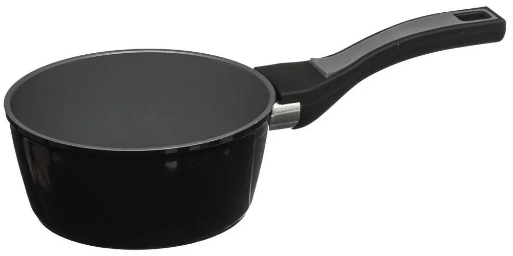Kuchyňská pánev s rukojetí, hliník, hrnec, Ø 16 cm, černá
