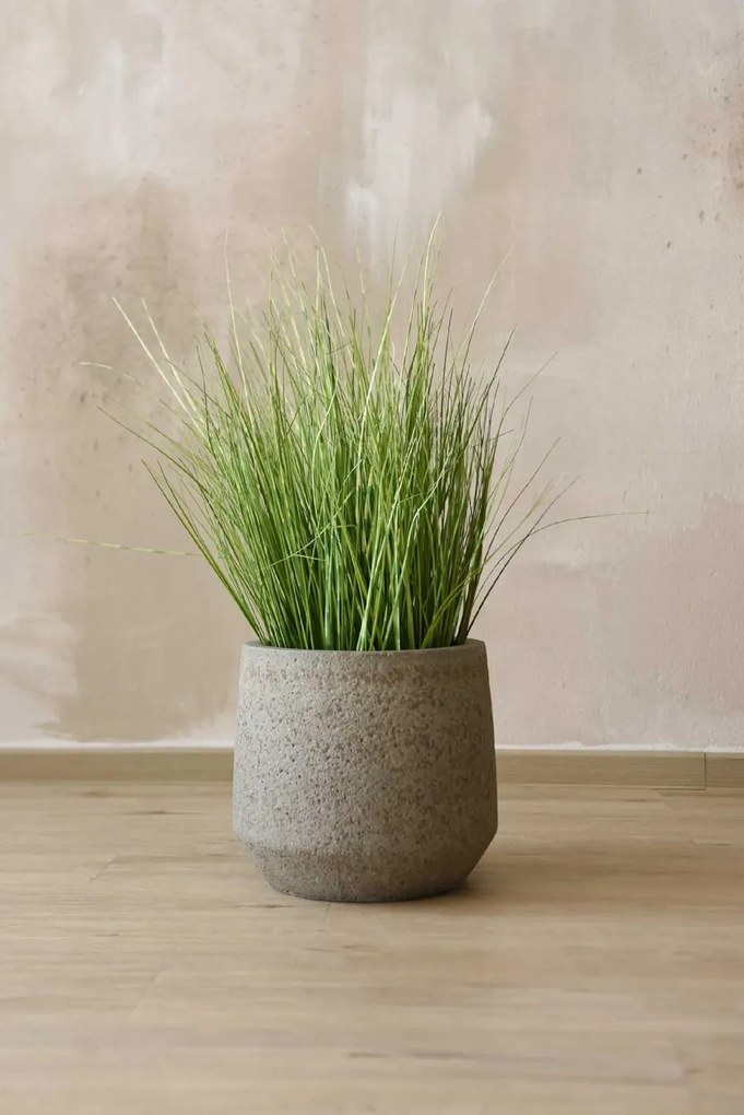 Designový květináč SASSO, vláknocement, 32x28 cm, šedý