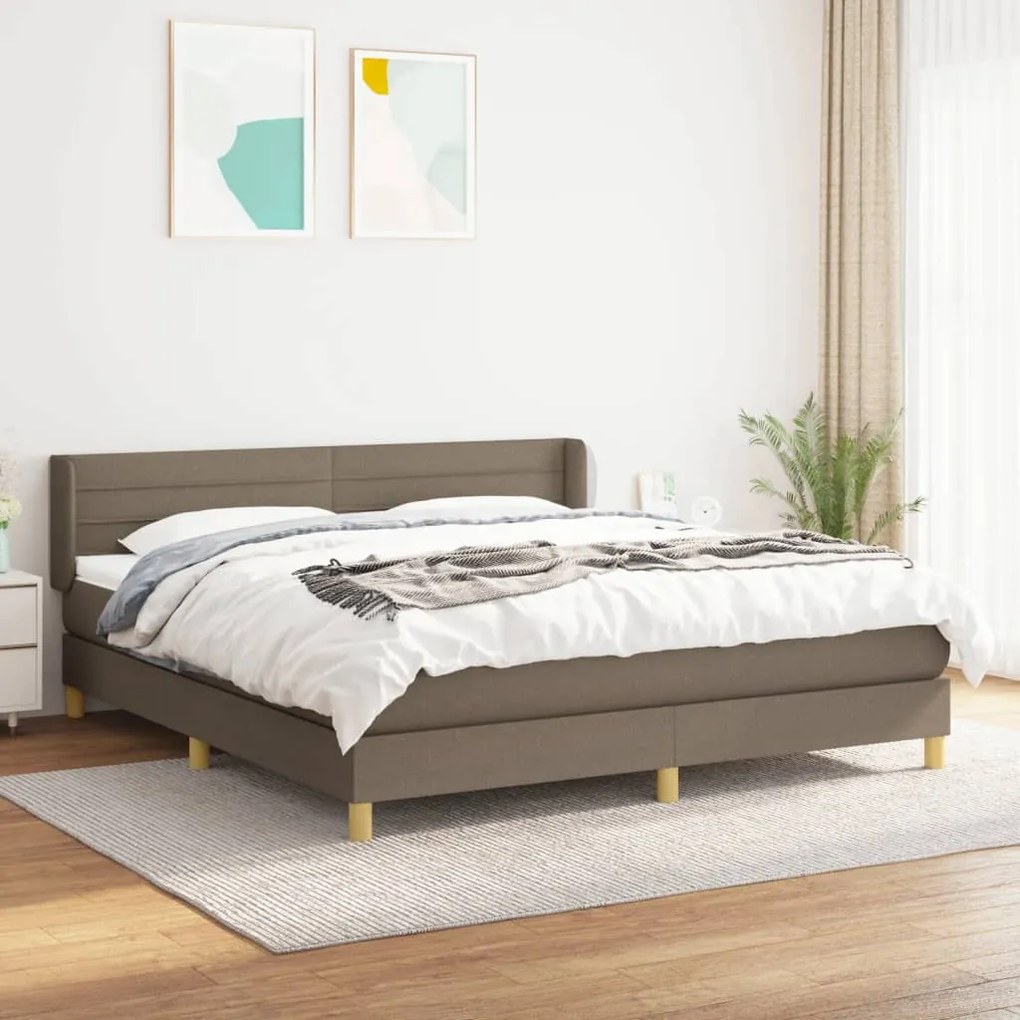 Box spring postel s matrací taupe 160x200 cm textil 3130365