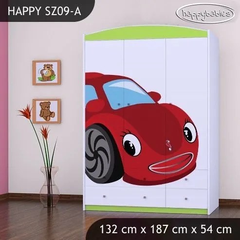Dětská skříň RED CAR - TYP 9