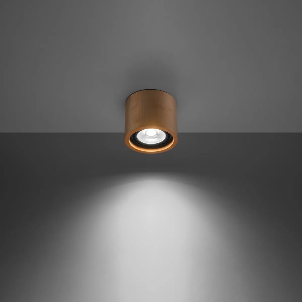 Sollux Lighting Plafond BASIC 1 přírodní dřevo