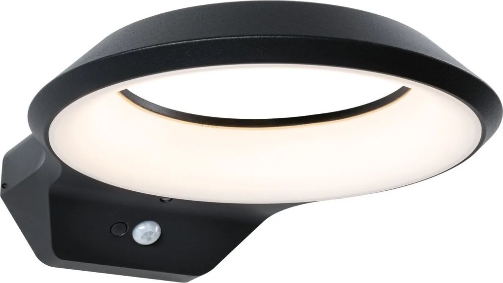 P 94836 LED venkovní nástěnné svítidlo Anela pohybové čidlo IP44 245x309mm 3000K 12,5W 230V antracit hliník - PAULMANN