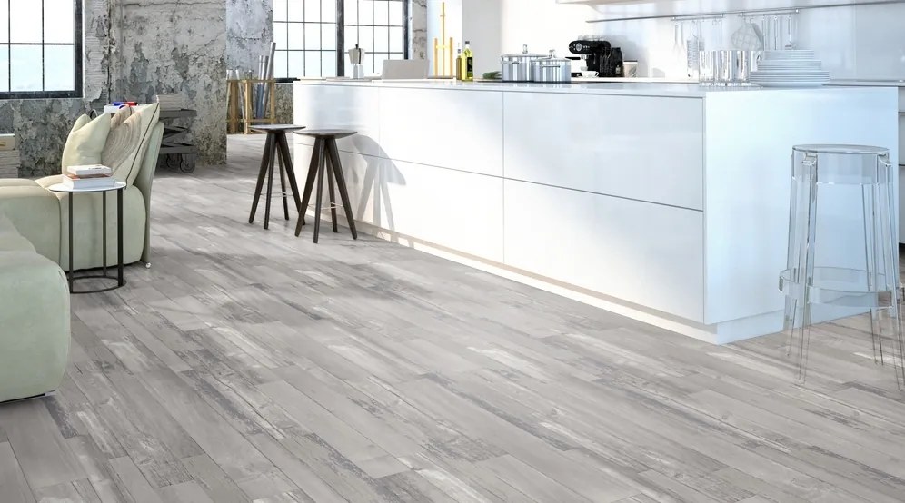 PVC podlaha - lino Gerflor TEXLINE 1901 Harbor Pearl - šedé rustikální dřevo ŠÍŘKA: 2 m