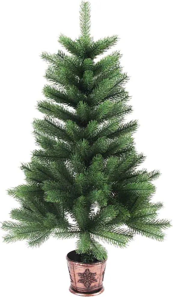 Vánoční stromeček s 150 LED diodami s stojanem Zelená 90 cm PE 3396307